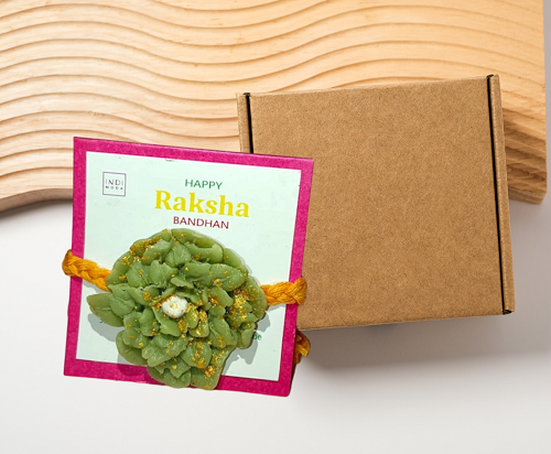 INDI MODA - Green Sunflower Soap Rakhi